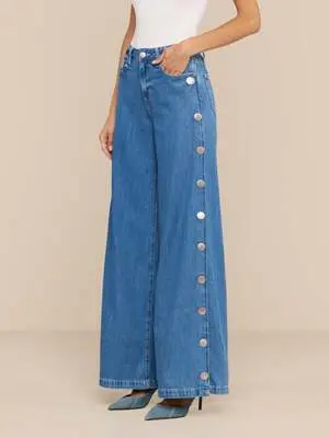 L'Agence Jennings Snap Wide-leg Jean