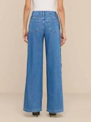 L'Agence Jennings Snap Wide-leg Jean