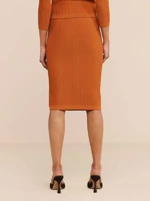 L'Agence Melania Pointelle Knit Skirt