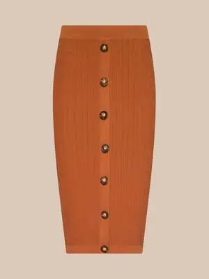 L'Agence Melania Pointelle Knit Skirt