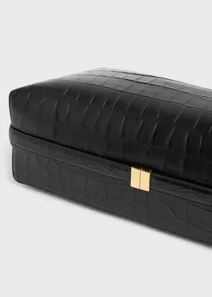 TOTEME Belted Croco-embossed Clutch