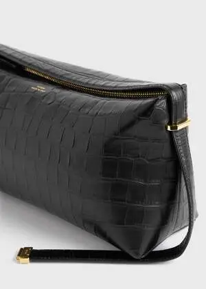 TOTEME Belted Croco-embossed Clutch