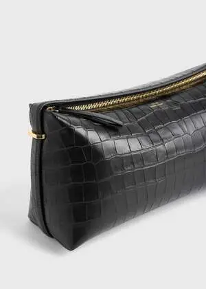 TOTEME Belted Croco-embossed Clutch
