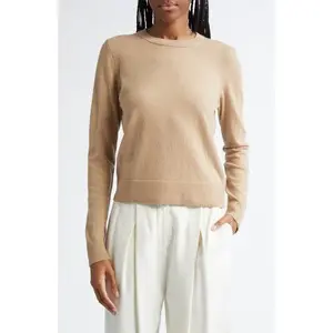 Vince Classic Crewneck Cashmere Sweater - Camel