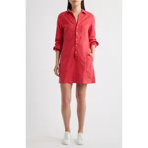 Frank & Eileen Ireland Patch Pocket Long Sleeve Shirtdress
