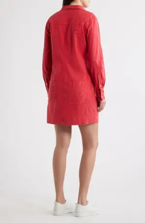 Frank & Eileen Ireland Patch Pocket Long Sleeve Shirtdress