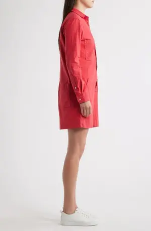 Frank & Eileen Ireland Patch Pocket Long Sleeve Shirtdress
