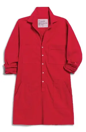 Frank & Eileen Ireland Patch Pocket Long Sleeve Shirtdress