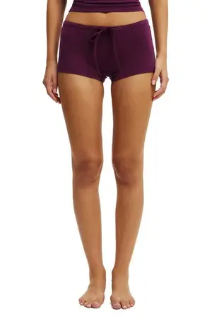 Cotton:on Dreamy Soft Tie Micro Short - Blackcurrant