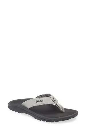 Olukai Ohana Flip Flop Ash/black