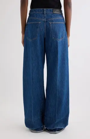 Givenchy Raw Edge Wide Leg Denim Jeans