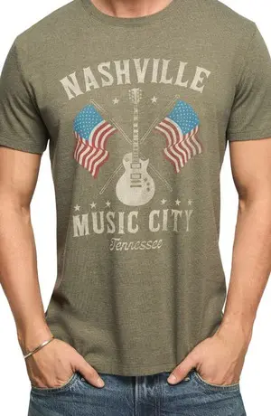 Lucky Brand Nashville Guitars Graphic T-shirt