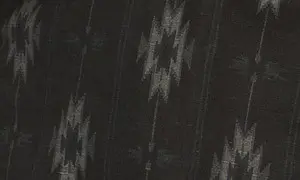 Lucky Brand Geo Pattern Slub Cotton Snap-up Western Shirt - Black Multi
