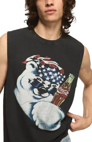 Lucky Brand Coca-cola® Polar Bear Cotton Graphic Muscle Tank