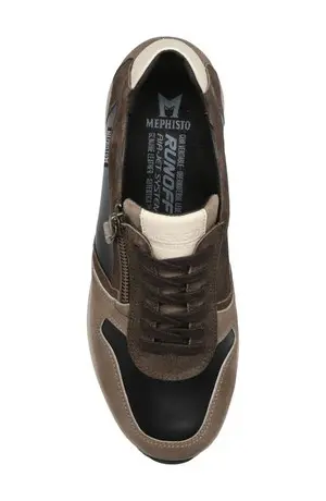 Mephisto Kim" Sneaker With Colorblocked Accents - Walnut