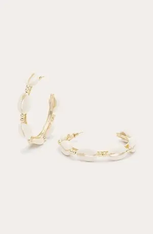 Ramy Brook Casie Shell Hoop Earrings