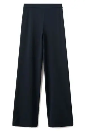 Mango Wide Leg Pants - Navy