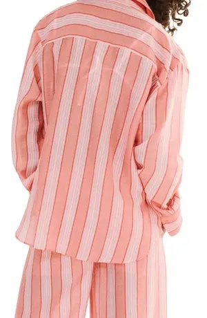 Mango Striped Button-up Shirt