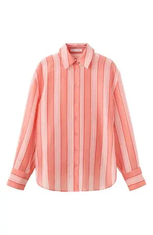 Mango Striped Button-up Shirt