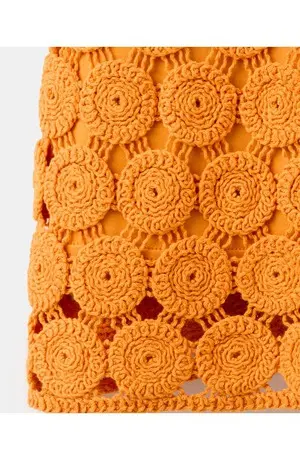 Mango Crochet Cotton Blend Minidress