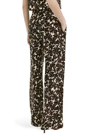 Mango Floral Straight Leg Pants