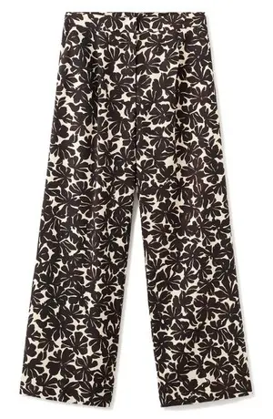 Mango Floral Straight Leg Pants