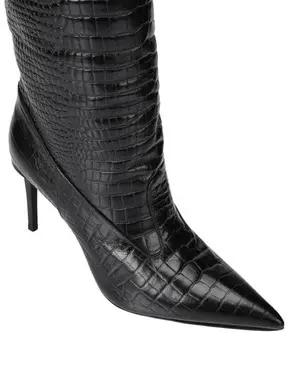 Philipp Plein High Heel Croc Effect Boots