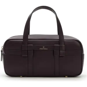 LA PORTEGNA Bibi Leather Bag With Shoulder Strap And Iconic Knots Black