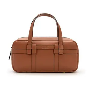 LA PORTEGNA Bibi Leather Bag With Shoulder Strap - Brown