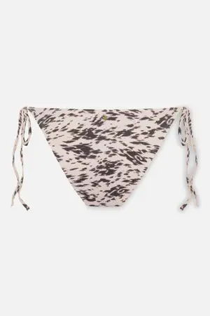 PCFG Solar Reflections Side Tie Bikini Bottom - Light Beige