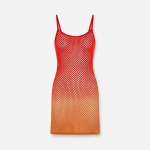 PCFG STORE Open Knit Beach Mini Dress