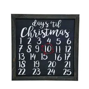 TRANSPAC Christmas Advent Countdown With Magnetic Wreath - Multicolored