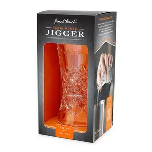 Final Touch Yarai Glass Double Cocktail Jigger