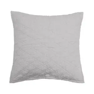 ELISABETH YORK Emory 100% Cotton Pillow Sham 26" X 26 - Grey