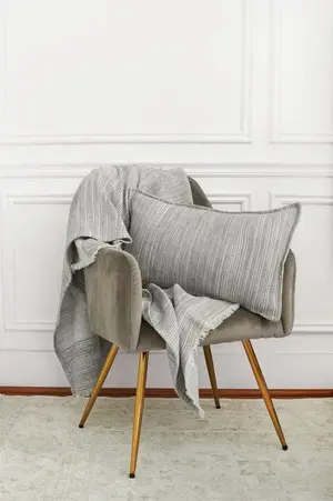 ELISABETH YORK Beacon Ash Large Throw Blanket