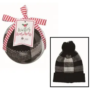 TRANSPAC Acrylic Christmas Beanie Ball Ornament - Multicolored