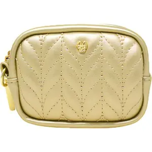 PINK PAPYRUS Quilted Vegan Leather Waste And Treat Pouch