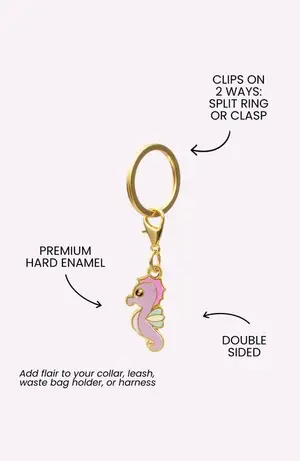 PINK PAPYRUS Pet Collar Charm