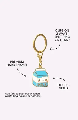 PINK PAPYRUS Pet Collar Charm