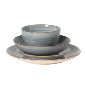 GIBSON HOME Stonebury Handpainted Stoneware Dinnerware Set - Blue