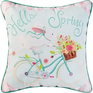 C&F HOME Hello Spring Printed Throw Pillow - Blue