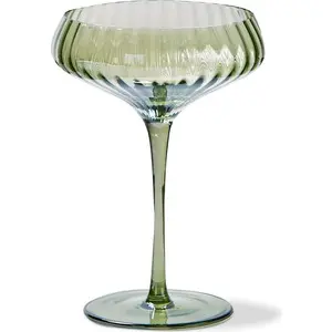 TAG Chelsea Iridescent Optic Coupe Glass Glass Everyday,spring - Green