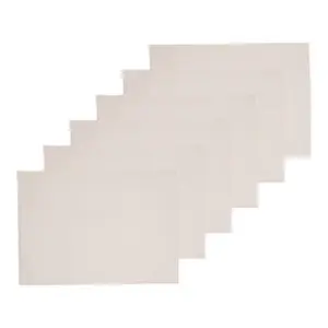 C&F HOME Set Of 6 Placemats 100% Cotton 14" X 20 - White