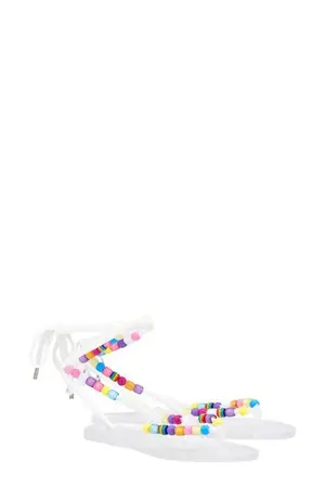 ANCIENT GREEK SANDALS Esther Beaded Ankle Strap Sandal