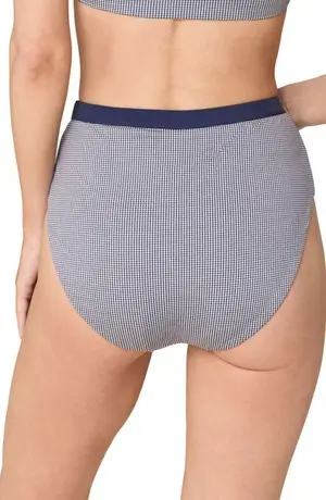 ANDIE The Davenport Gingham High Waist Bikini Bottoms