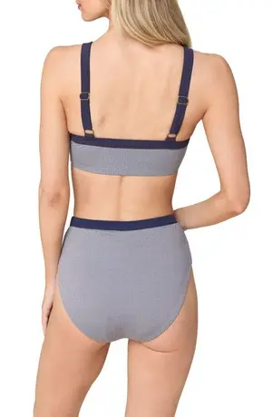 ANDIE The Davenport Gingham High Waist Bikini Bottoms