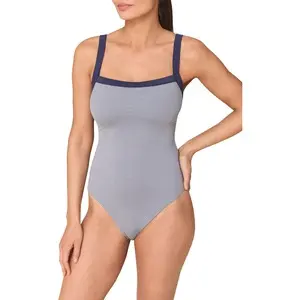 ANDIE The Davenport Square Neck One-piece Swimsuit - Juniper