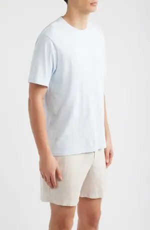Nordstrom Slub Cotton Crewneck T-shirt - Blue Diamond
