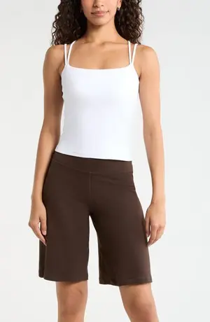 Zella Zen Strappy Camisole With Built-in Bra - White