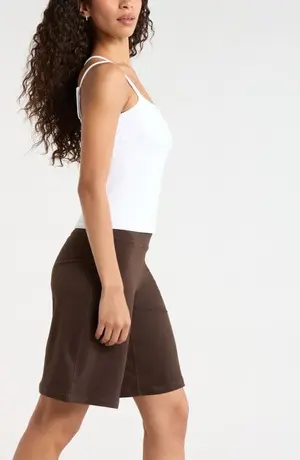 Zella Zen Strappy Camisole With Built-in Bra - White